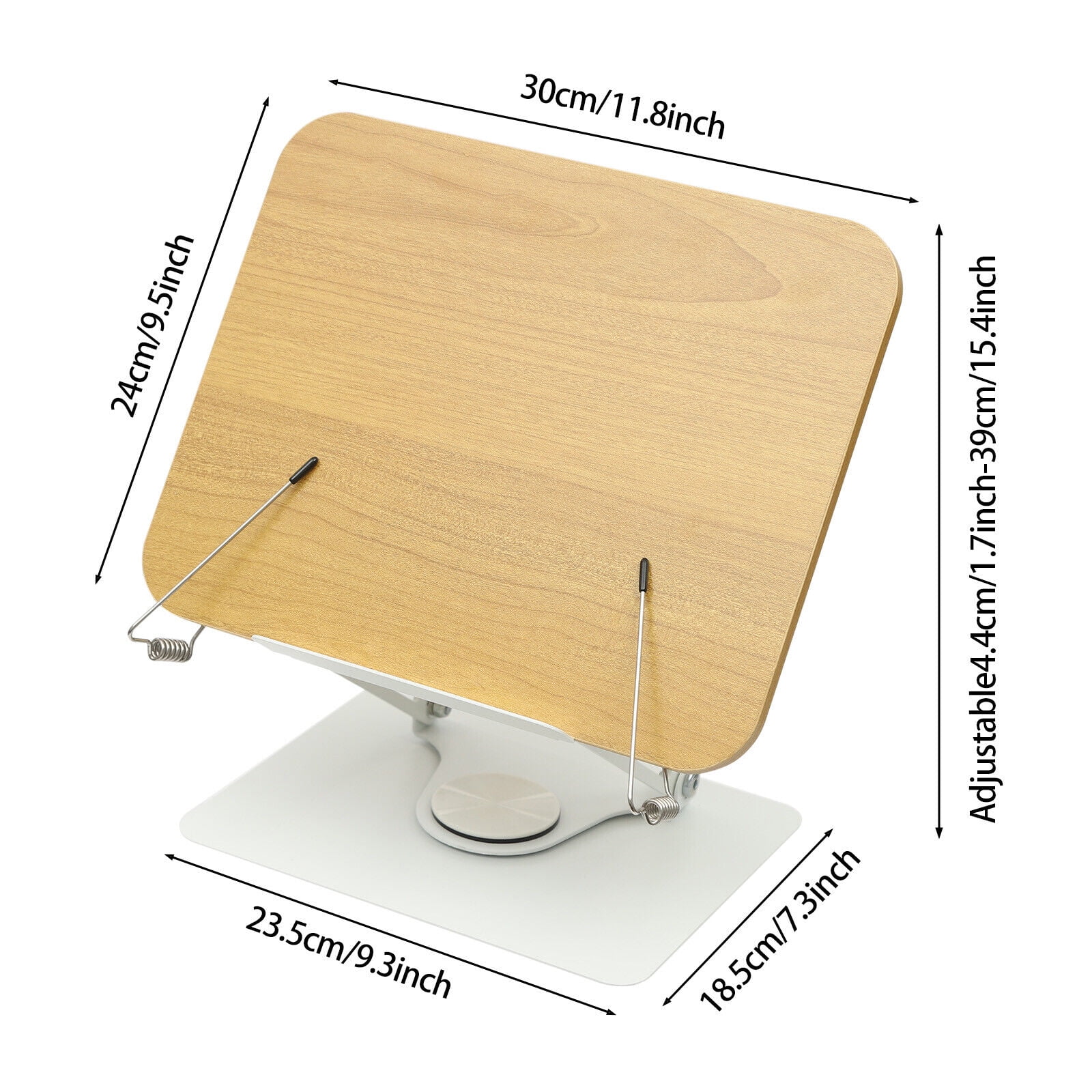 Book Stand for Reading Adjustable& Rotating Book Stand Foldable Book ...