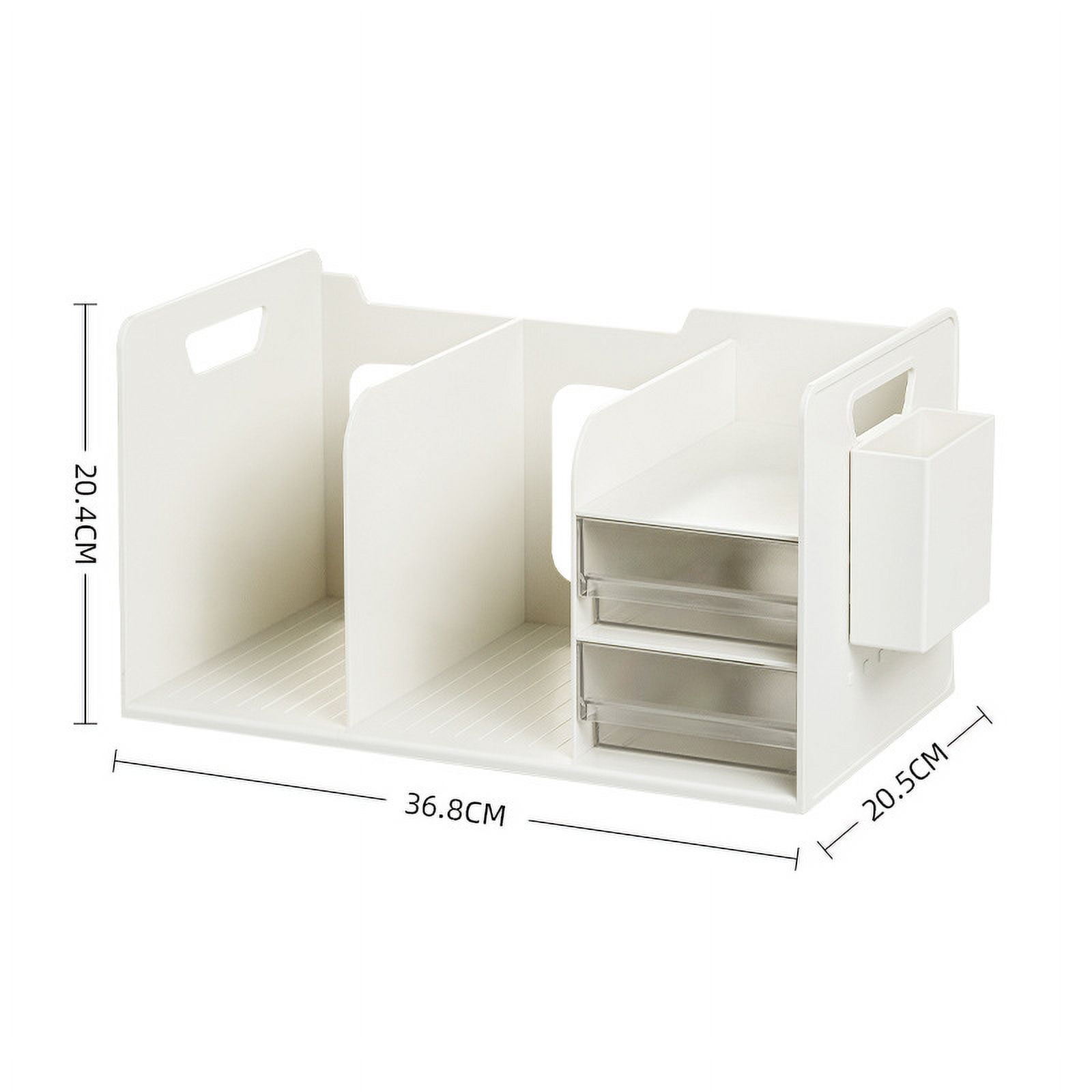 Book Stand with Drawer Storage Rack for Students Bookshelf Baffle for ...