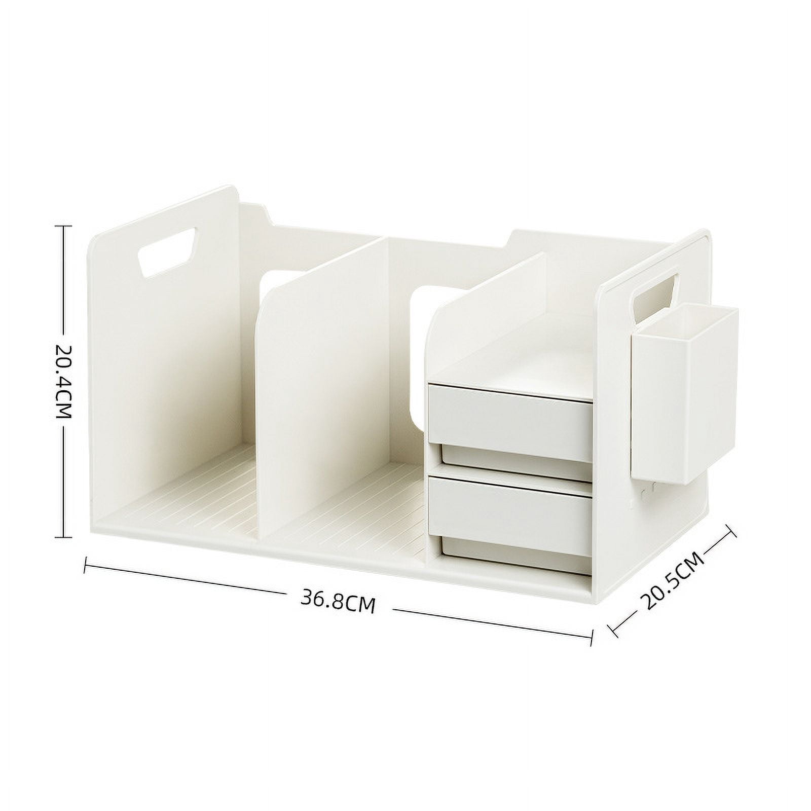 Book Stand with Drawer Storage Rack for Students Bookshelf Baffle for ...