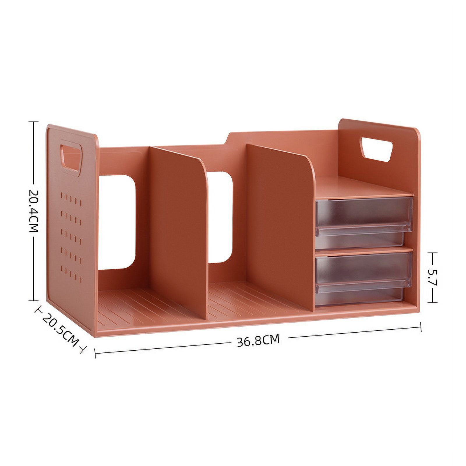 Book Stand with Drawer Storage Rack for Students Bookshelf Baffle for ...