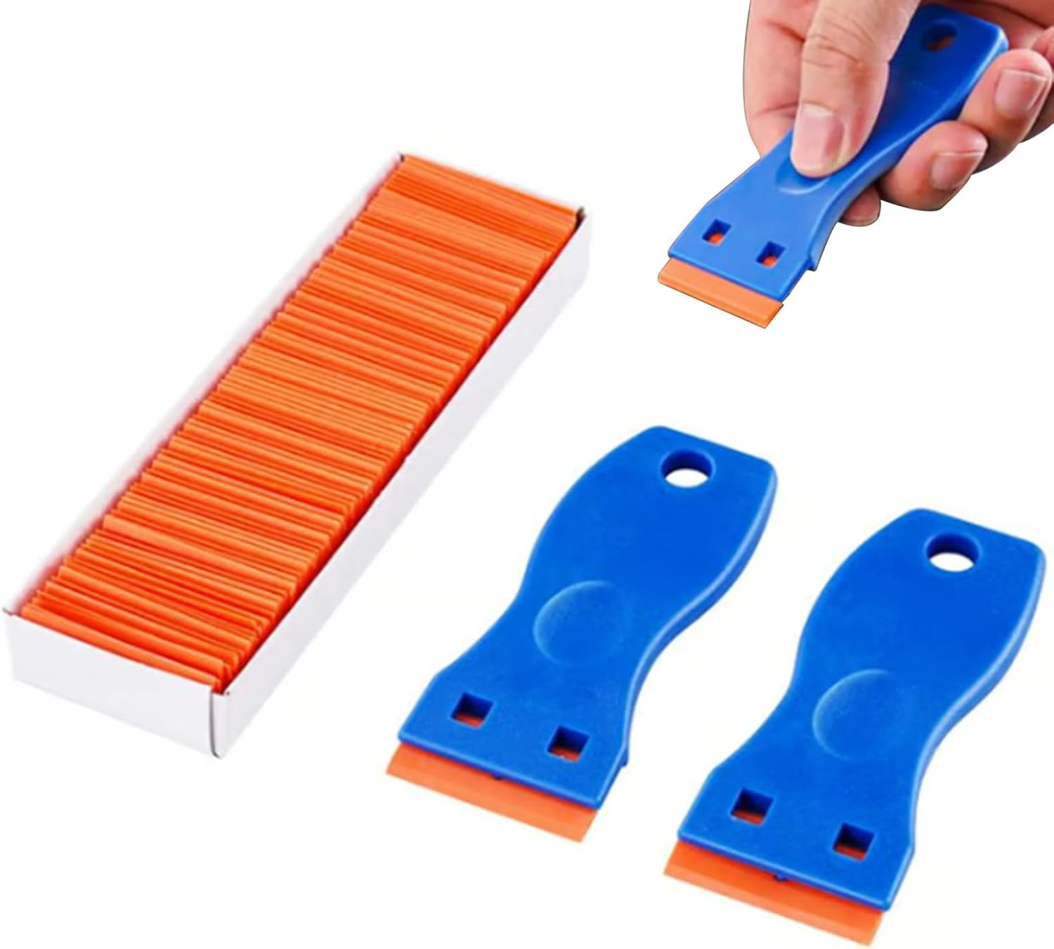 Book Sticker Remover, Plastic Razor Blade Scraper, No-Scratch Plastic ...
