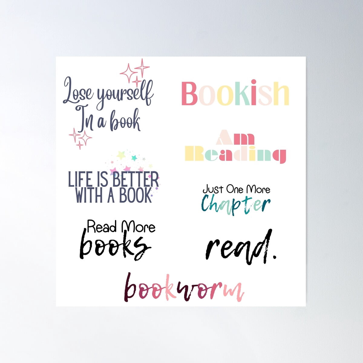 Book Stickers | Reading Stickers | Sticker Pack | Read | Book Girl ...