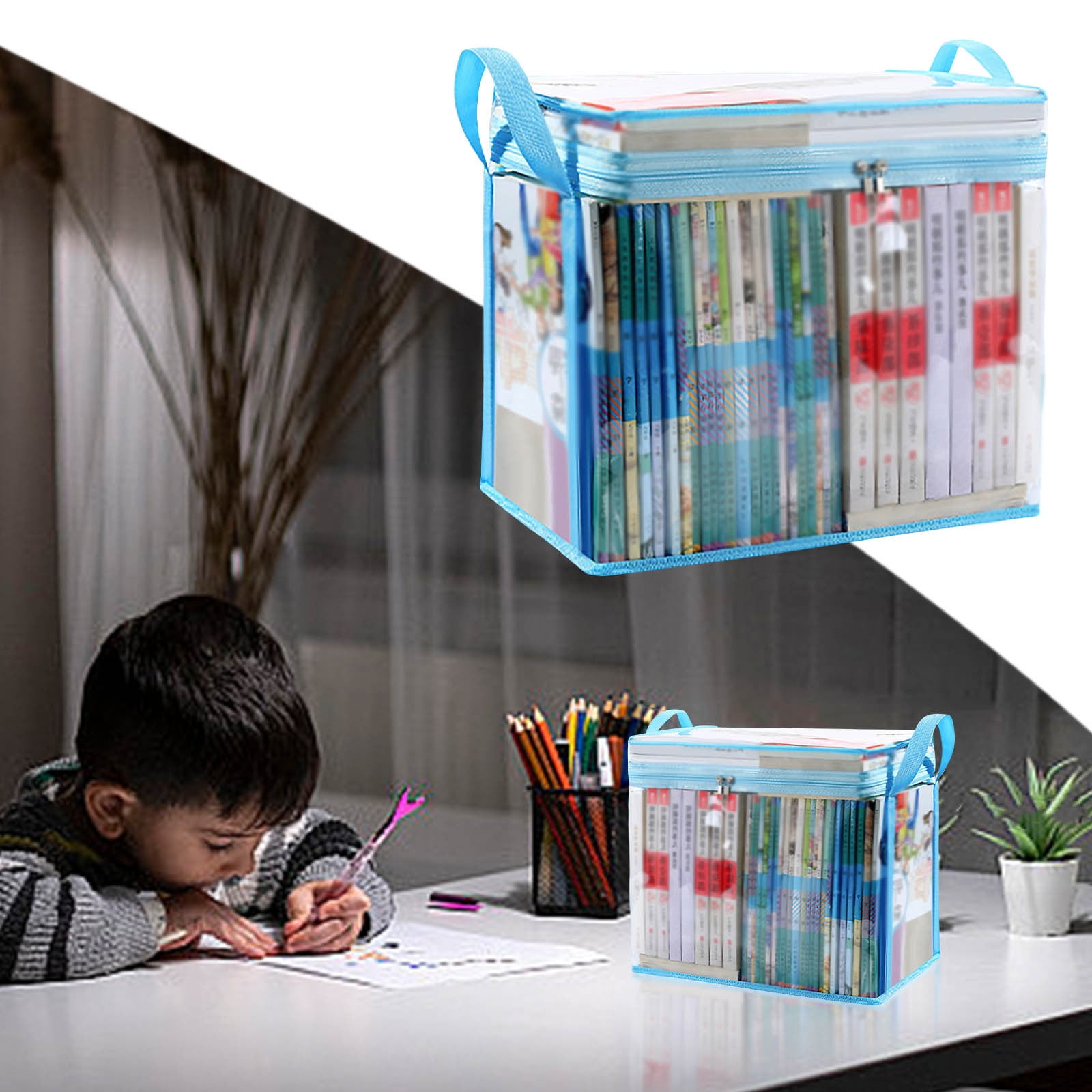 Book Storage Box,Clear Storage Container,Transparent Shelves ...