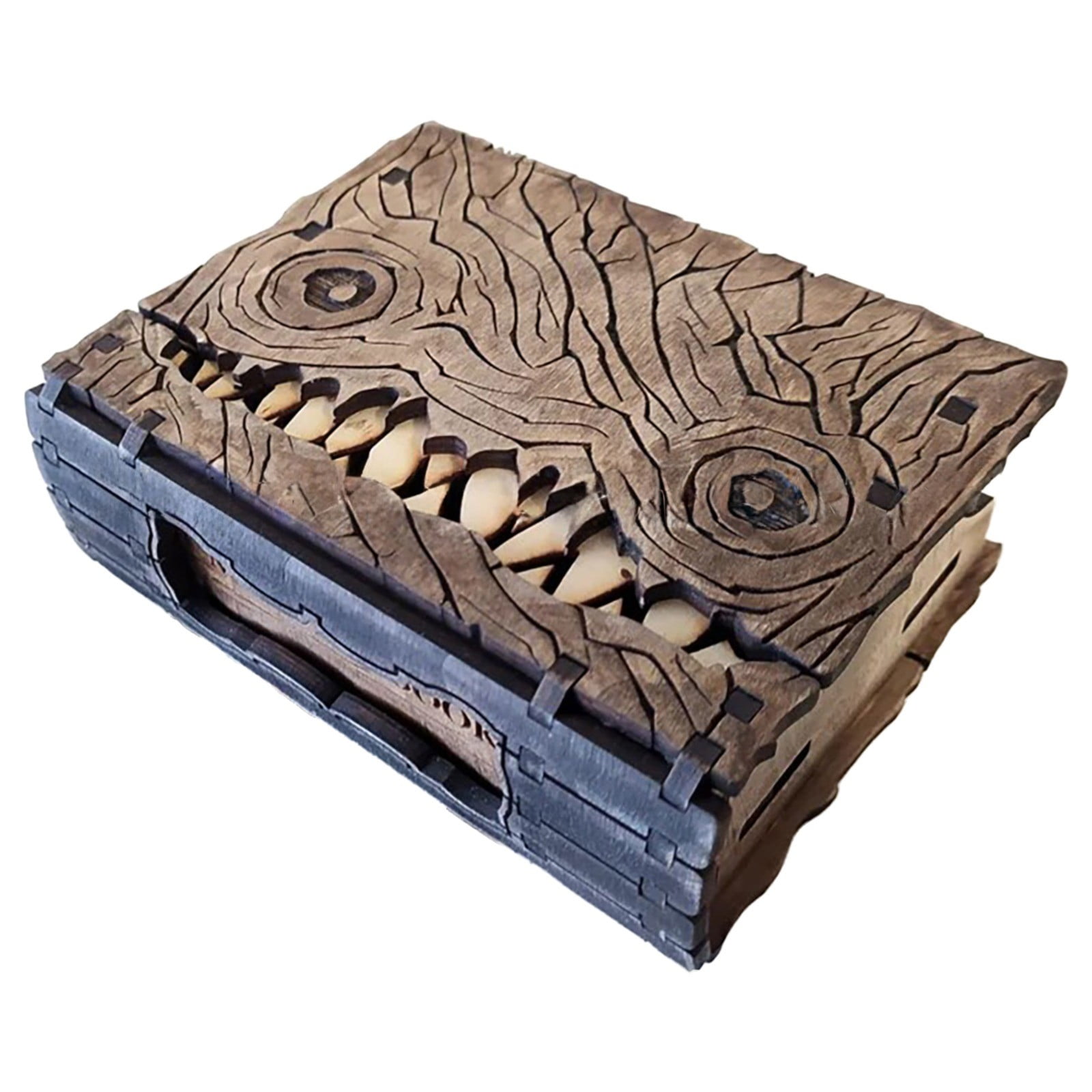 Book Storage Box Mimic Chest Dice Storage Box With Miniatures Wooden ...