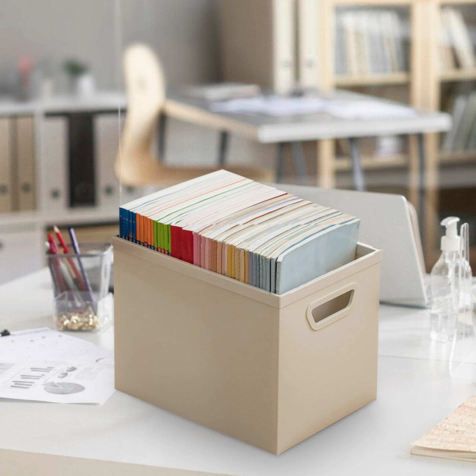 Book Storage Box | Under Table Organizer | Plastic Study Desk Storage ...