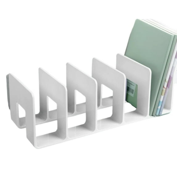Book Storage Stand Acrylic Bookends Reading Shelf File Sorter for ...