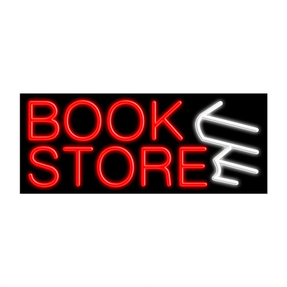 Book Store-Glass Neon Sign Made in USA - Walmart.com