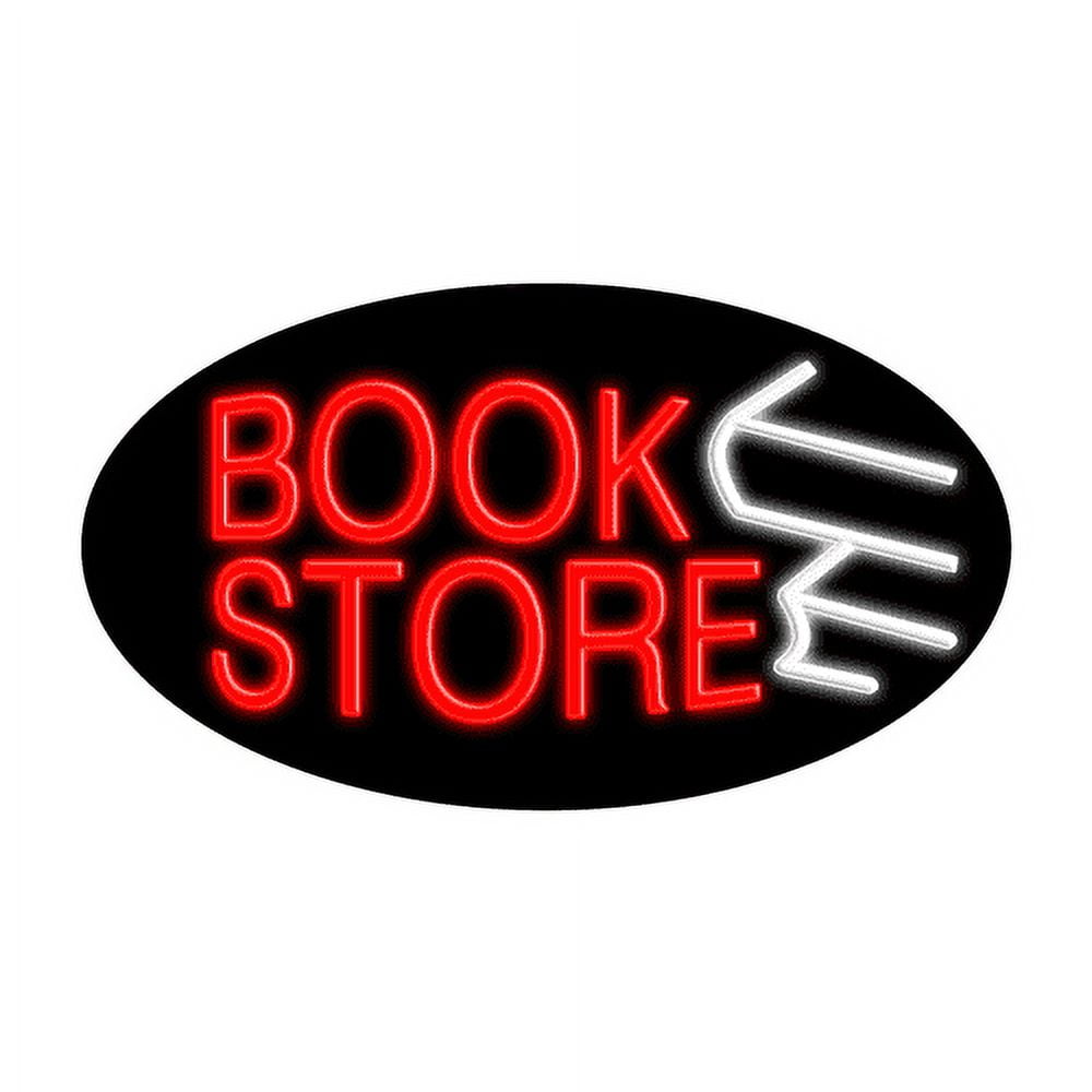 Book Store-Glass Neon Sign Made in USA - Walmart.com