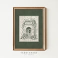 Book Store Sketch Wall Art Bookshop Front Floral Library Decor ...