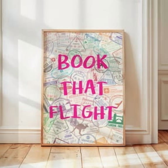 Book That Flight Poster, Poster Home Decor, Poster Only - Walmart.com