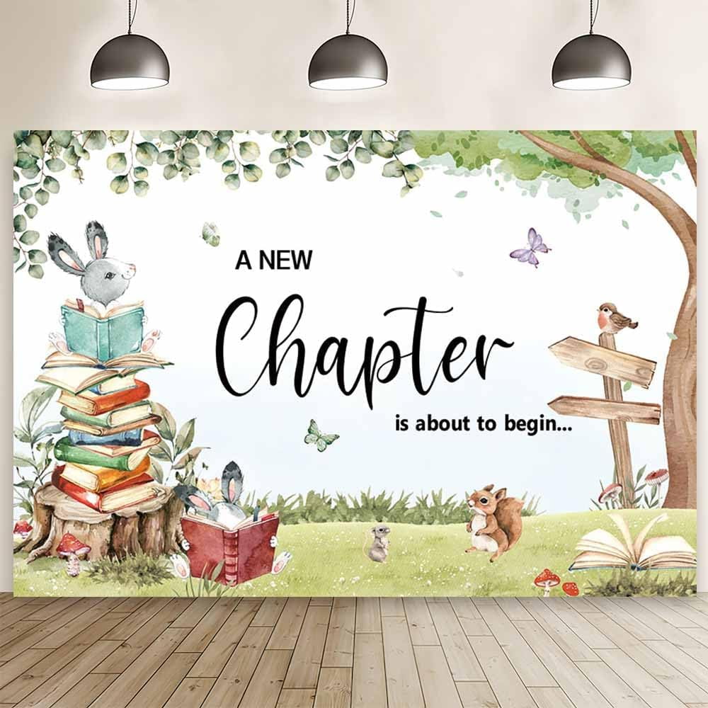 Book Themed Baby Shower Backdrop A New Chapter is about to Begin ...