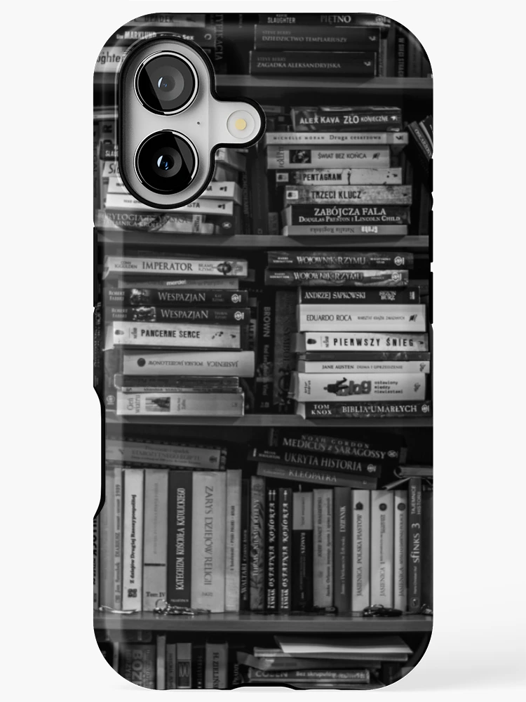 Book Themed Black and White Bookstore Phone Case Compatible with iPhone ...