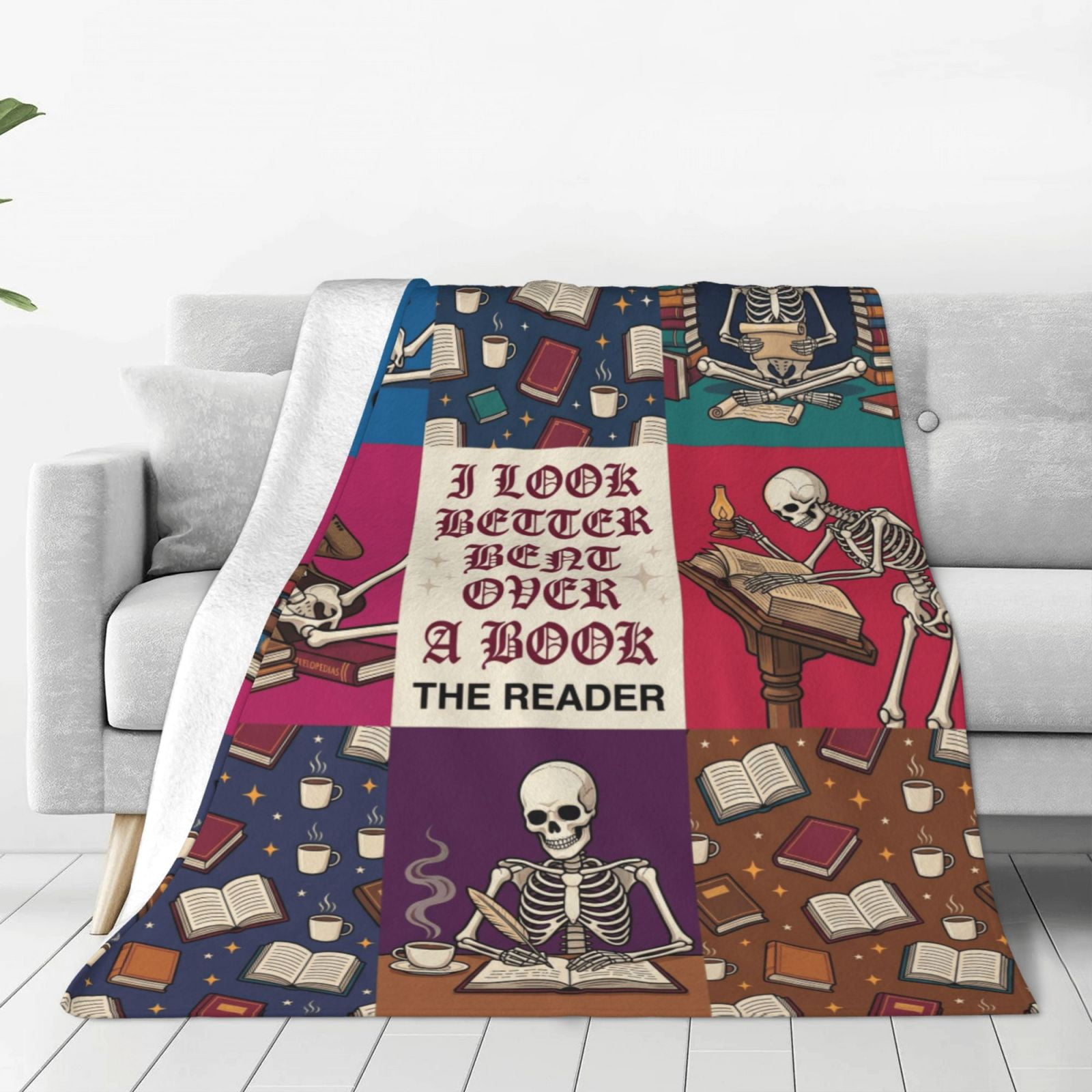 Book Throw Blanket featuring Magical Goth Forest and Open Book Art ...