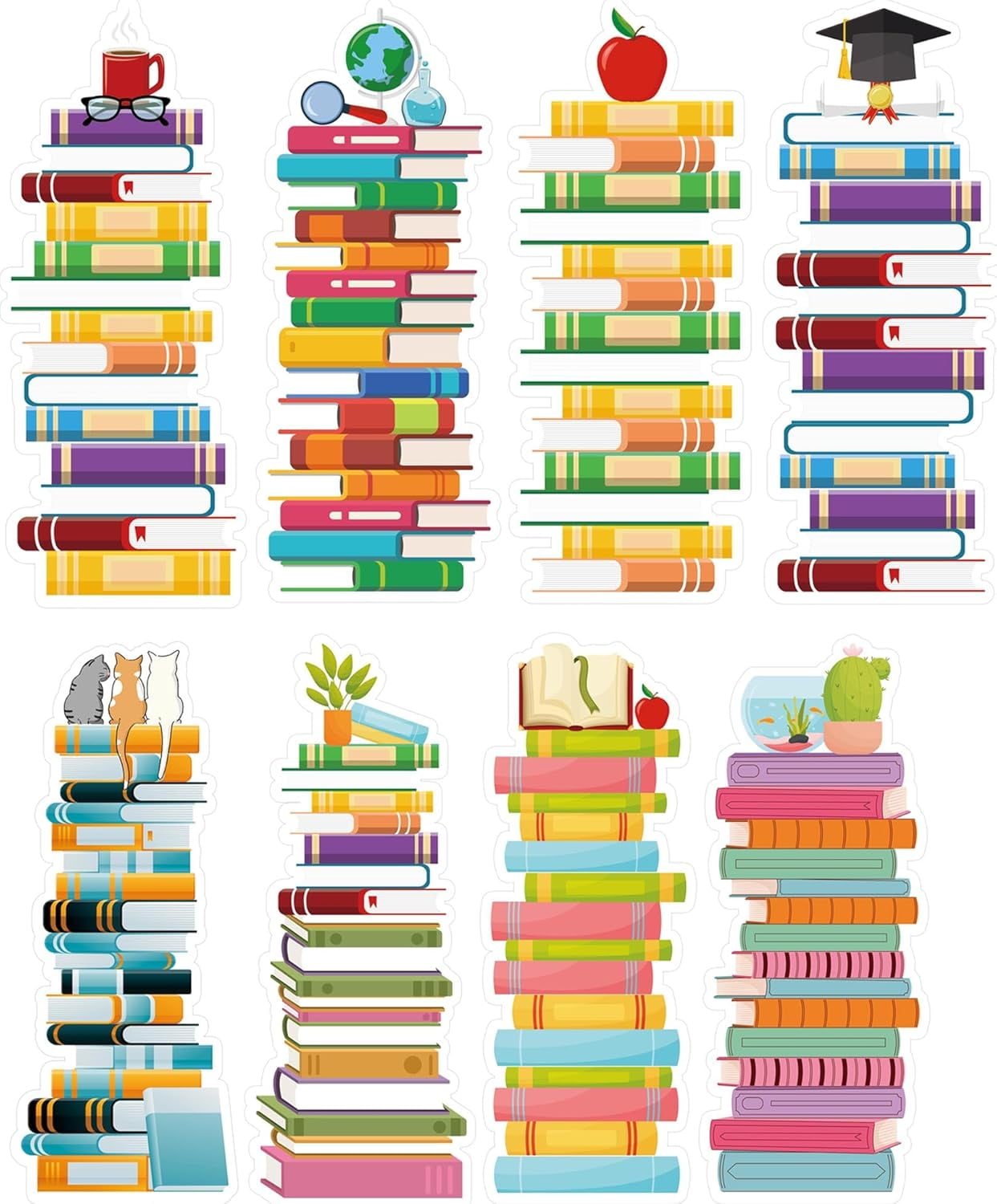 Book Tracker Bookmarks Reading List Bookmarks Library Card 80 Pcs ...