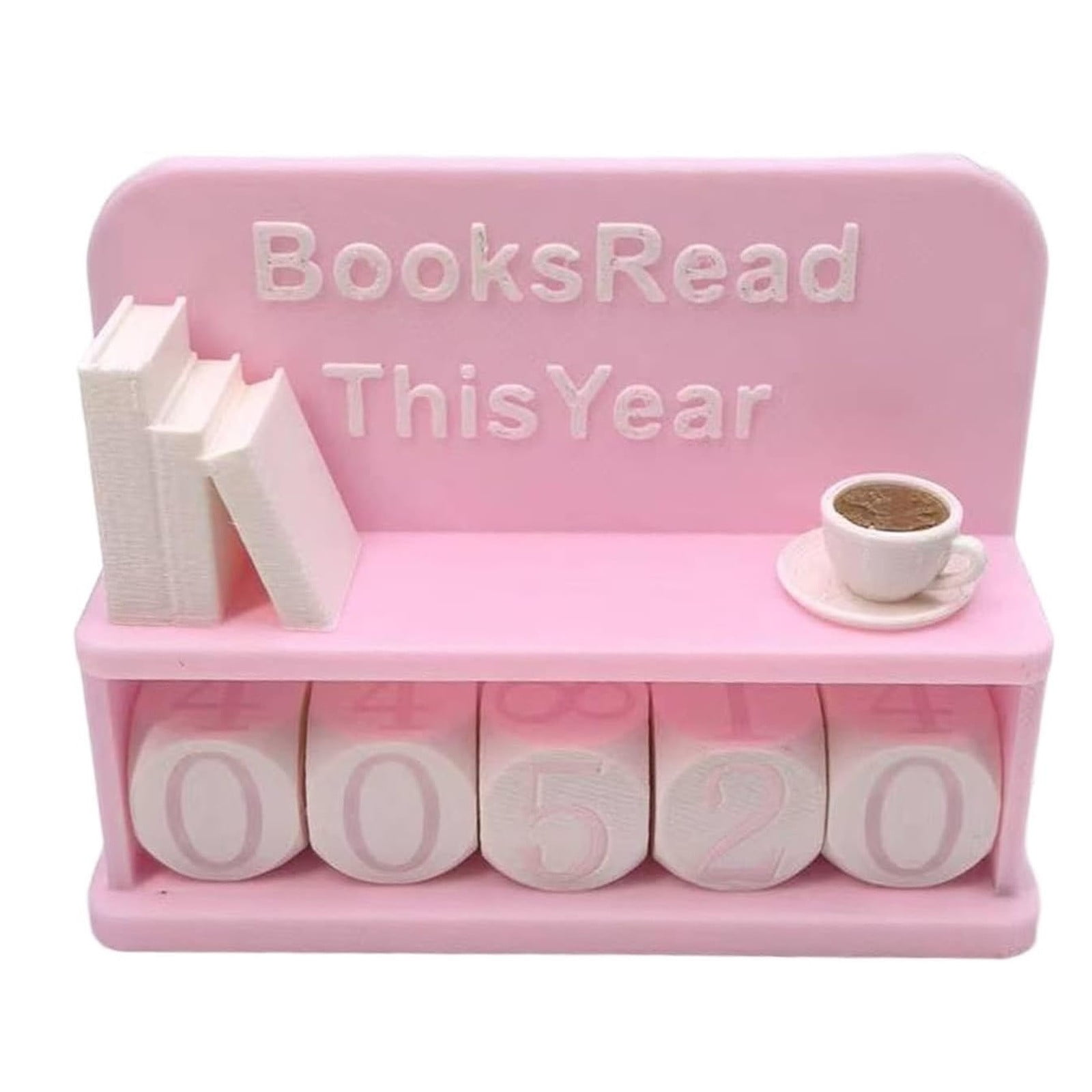 Book Tracker, Manual Flip Cubes Books Read Sign, No Battery Reading ...