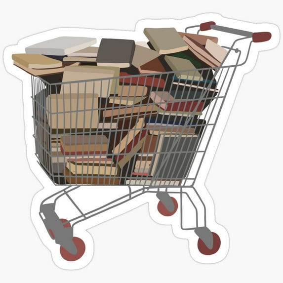 Book Trolley Sticker Phone Decal Water Bottle Stickers Car Decals ...