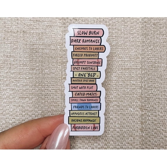 Book Tropes Reading Cool Book Lover Bookish Book Tropes Sticker ...
