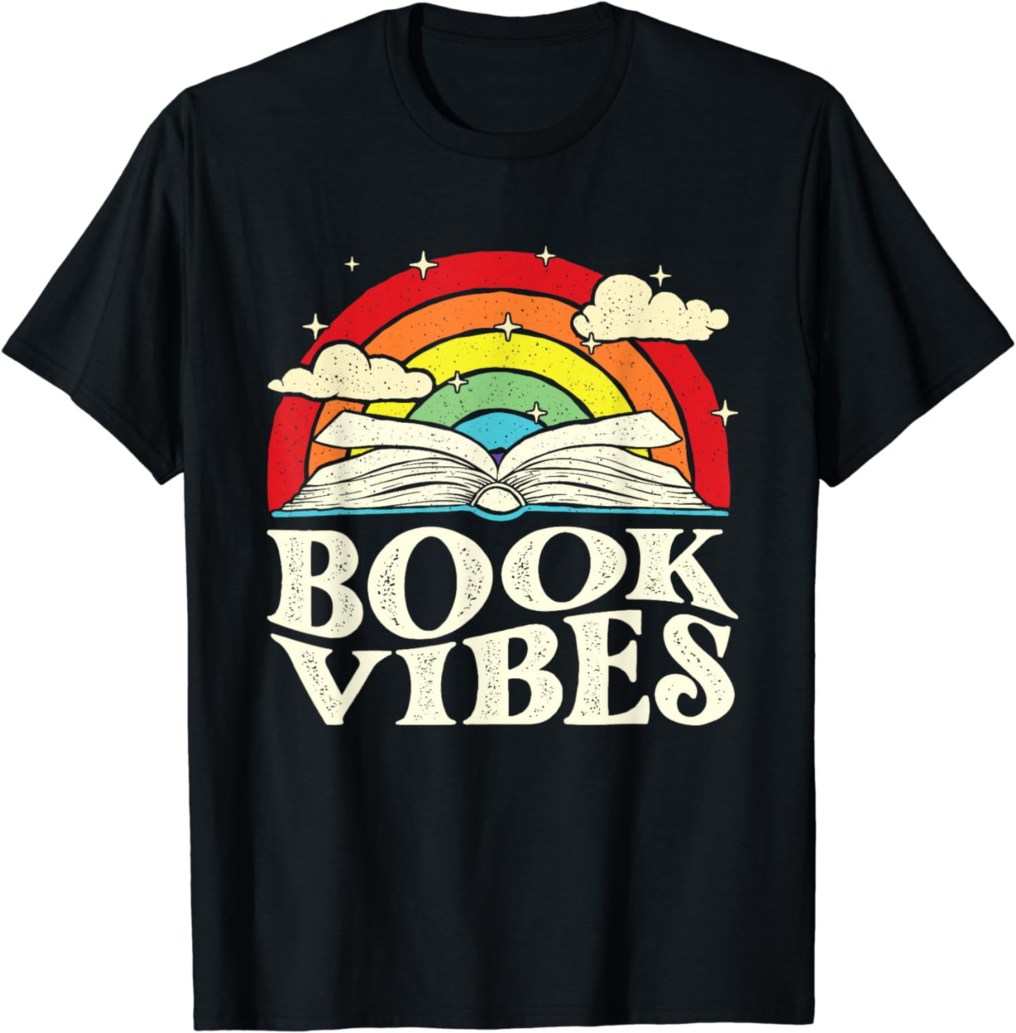 Book Vibes - Bibliophilia Bookworm Librarian Library Books T-Shirt ...