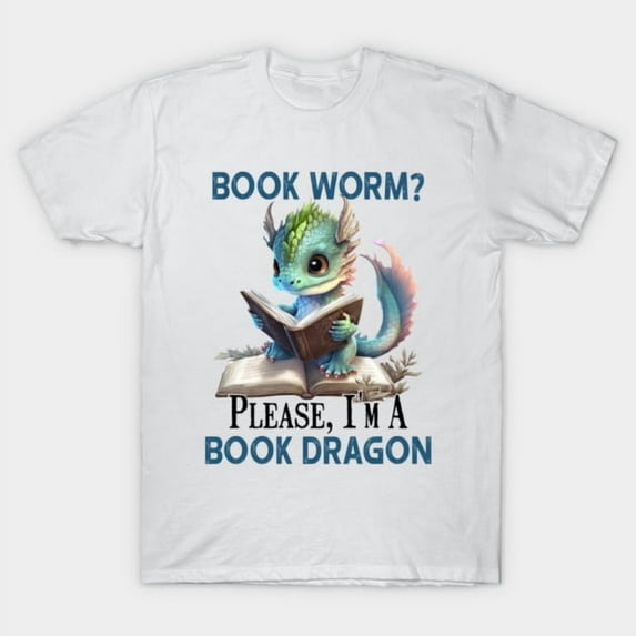 Book Warm Book Dragon Funny Reading Fantasy Lover Retro Bookworm ...