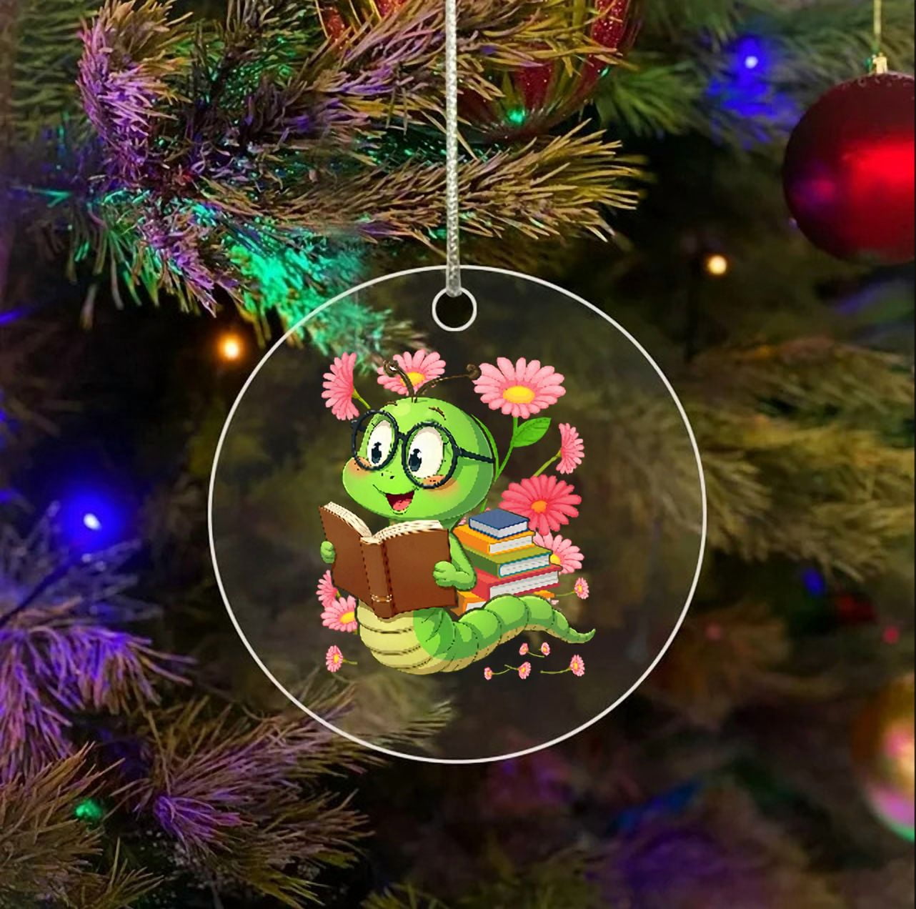 Book Worm Costume World Book Day Cute Kawaii Worm Reading Ornament ...