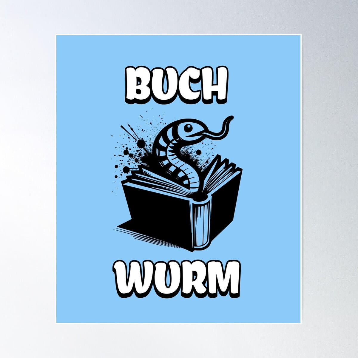 Book Worm: For All Bookworms? Poster Wall Art, Modern Wall Decor For ...