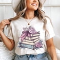 Book and Rose TShirt Bookish Coquette Tee Book Lover Gift Floral Tee ...