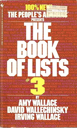 Pre-Owned People's Almanac Presents the Book of Lists No. 3 Paperback ...