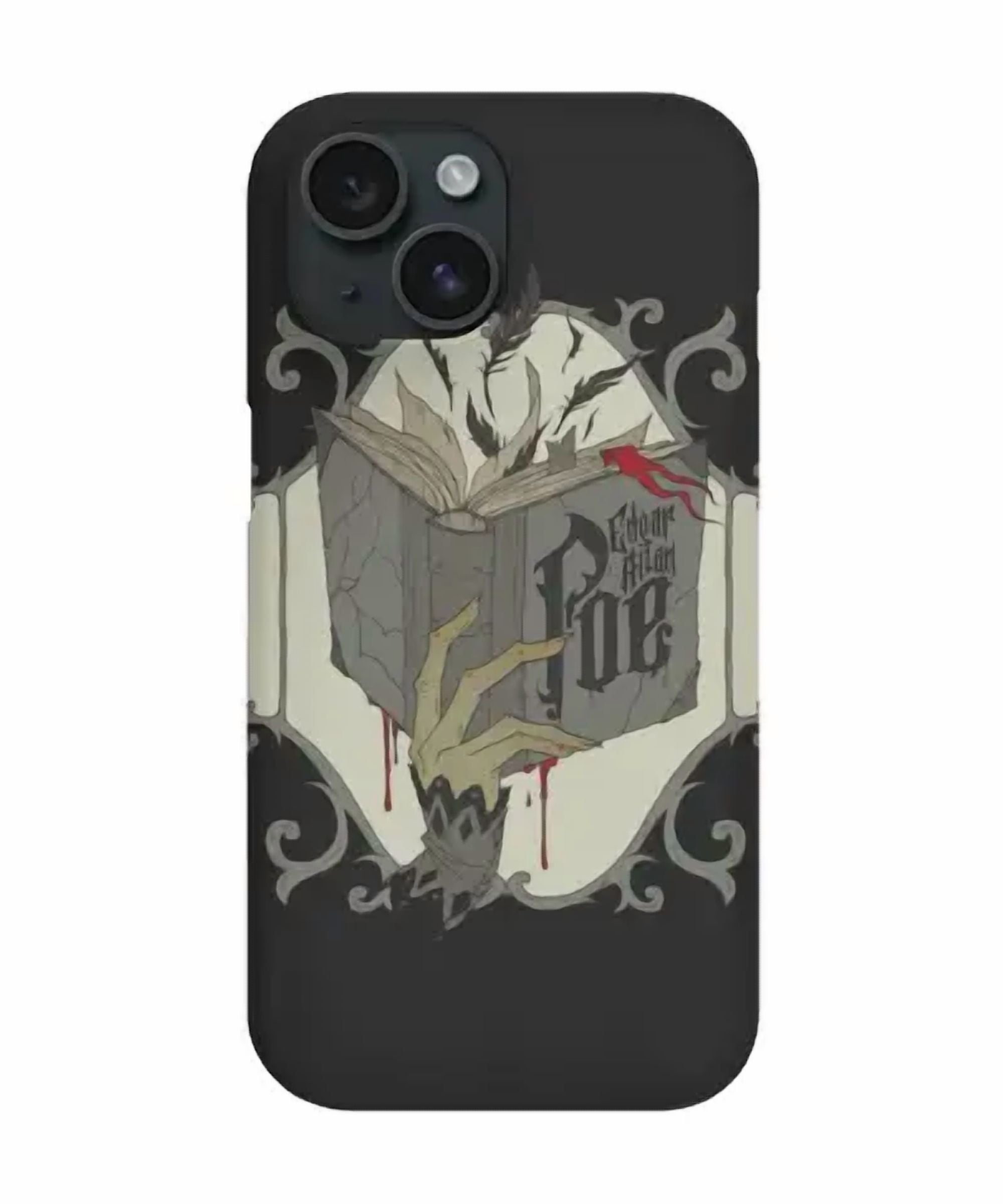 Book of Poe Funny Edgar Allan Horror Phone Case for iPhone 16 15 14 13 ...