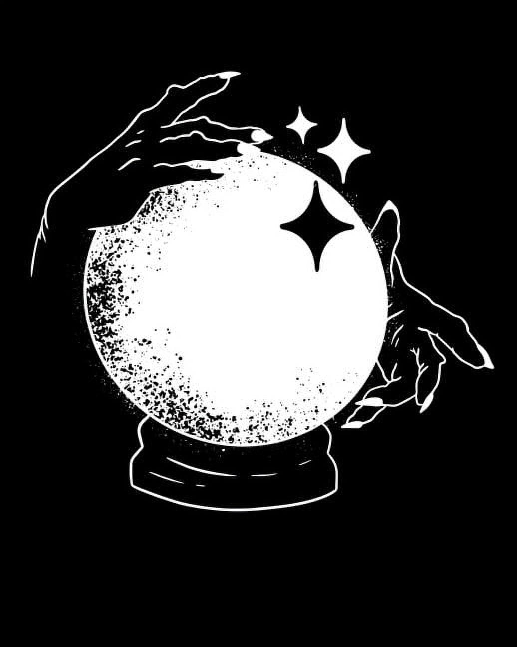 Book of Shadows: Grimoire Spell Paper Hands over Crystal Ball 8" x 10 ...