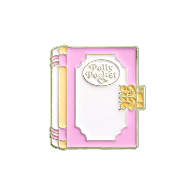 Book with Word Polly Pocket Enamel Pins Alloy Brooches for Backpack ...
