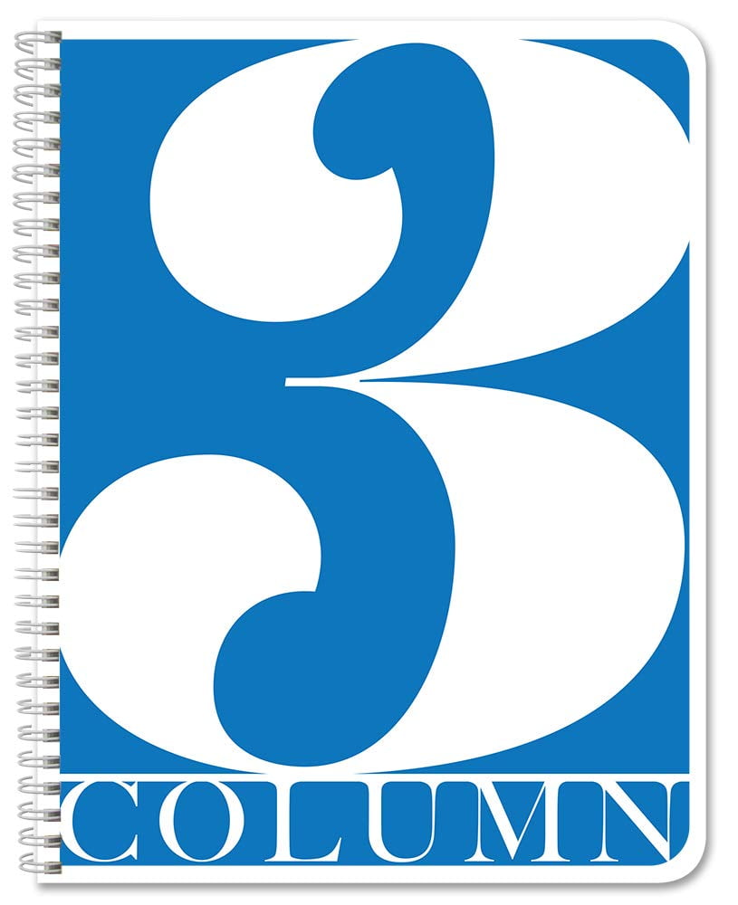 BookFactory 3 Column Log Book/Three Columns Logbook/Notebook (3 ...