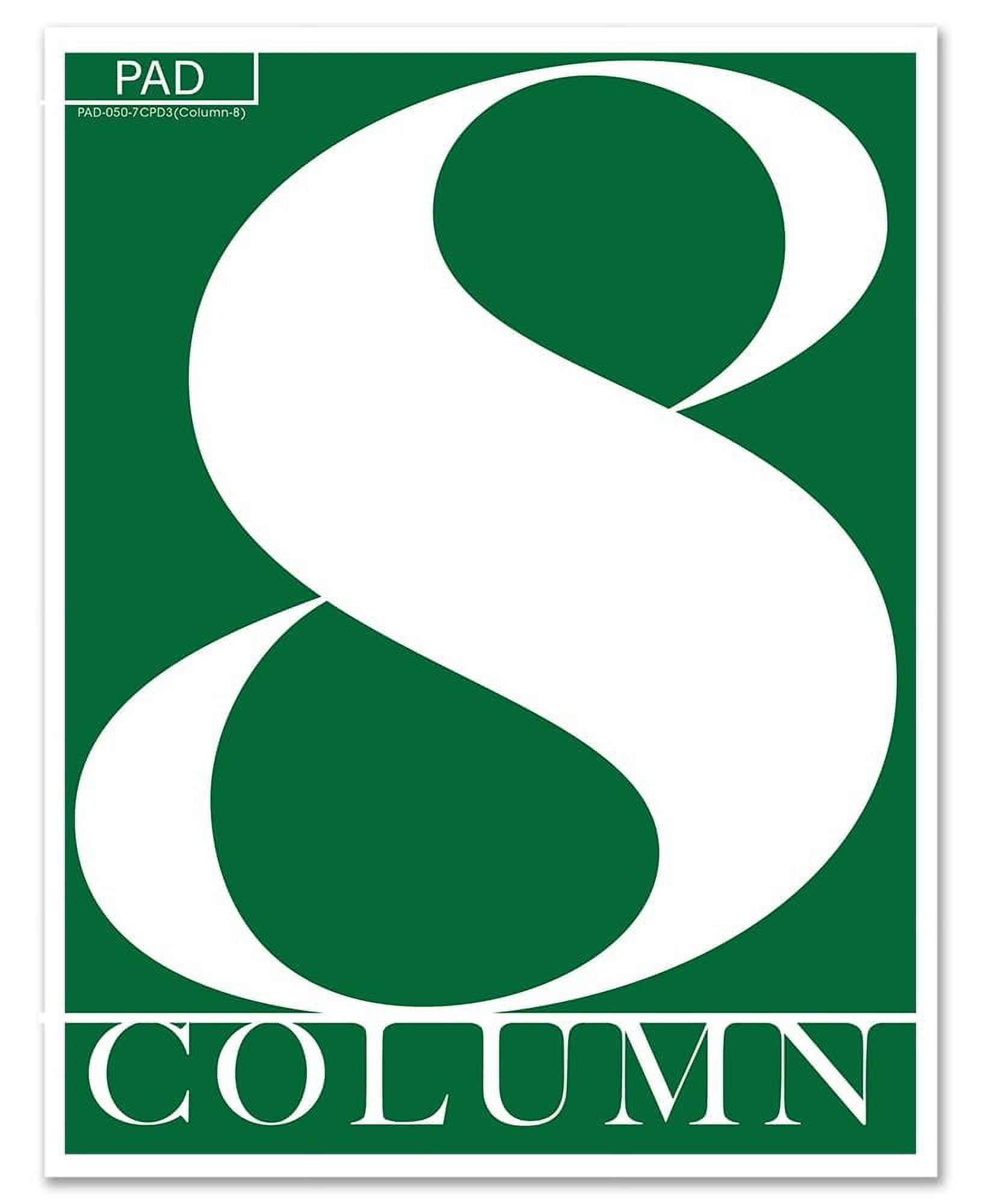 BookFactory 8 Column Columnar Pad/Eight Columns Notepad Format - 50 ...