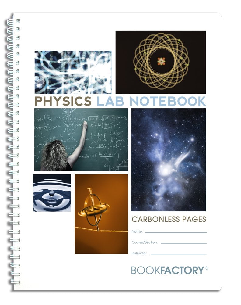 BookFactory Carbonless Physics Lab Notebook - 75 Sets of Pages (8.5'' X ...