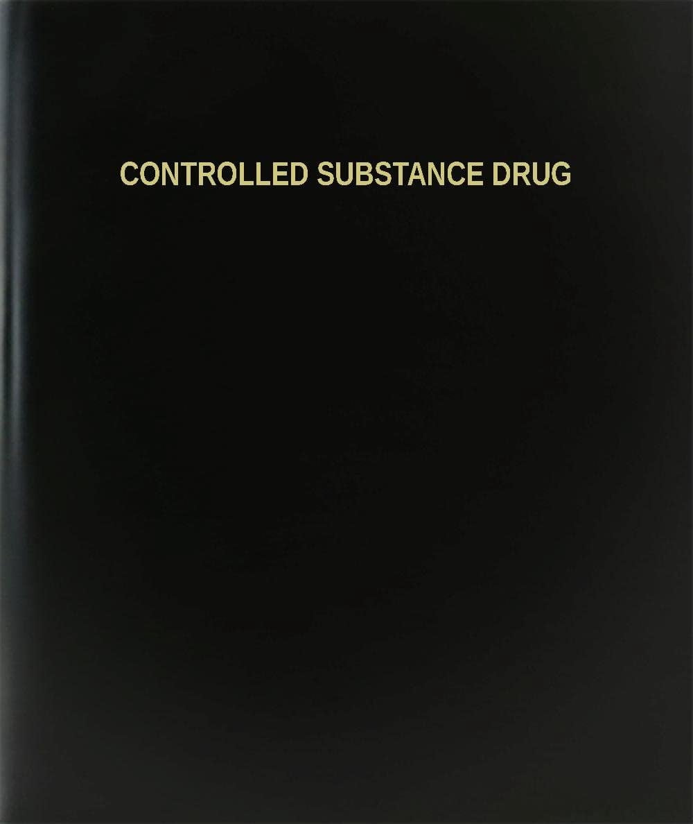 BookFactory Controlled Substance Drug Log Book/Journal/Logbook, Black ...