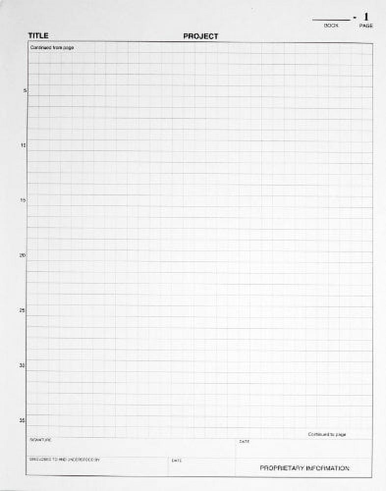 BookFactory Economy Red Lab Notebook - 96 Pages (Grid Format) 8 7/8'' x ...