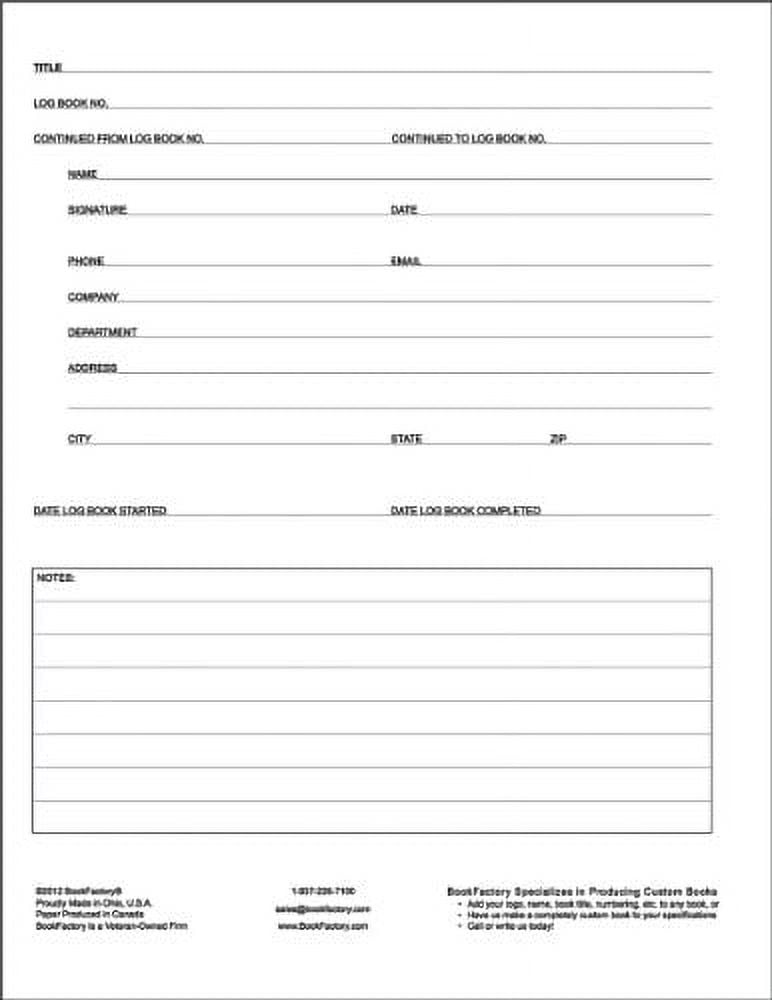 BookFactory Firearm Training Log Book/Journal/Logbook, Black Hardbound ...