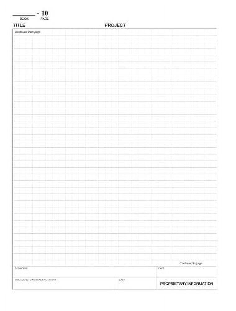 BookFactory Lab Notebook - 240 Pages (.25" Grid Format), 8 7/8" x 11 1/ ...