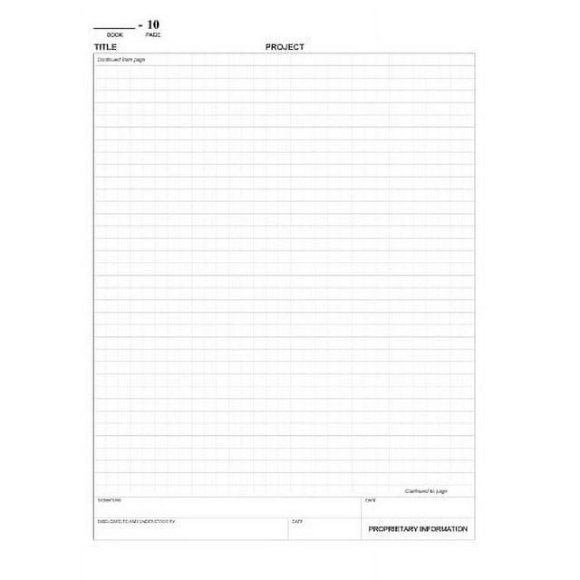 BookFactory Lab Notebook - 240 Pages (.25" Grid Format), 8 7/8" x 11 1/ ...