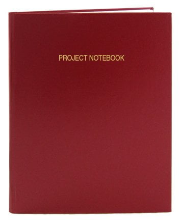 BookFactory Red Project Notebook - 312 Pages (.25'' Ruled Format), 8 7/ ...