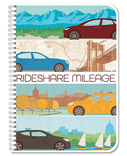 BookFactory Rideshare Mileage Tracker/Ride Share Tracking Log Book ...