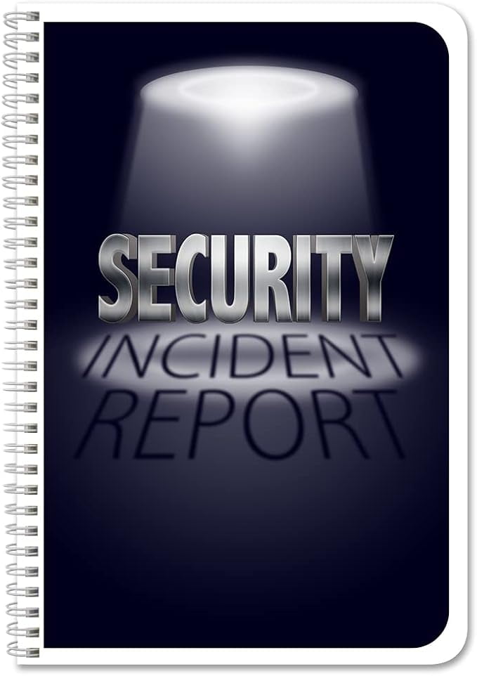BookFactory Security Incident Report Log Book/Security Guard Journal ...
