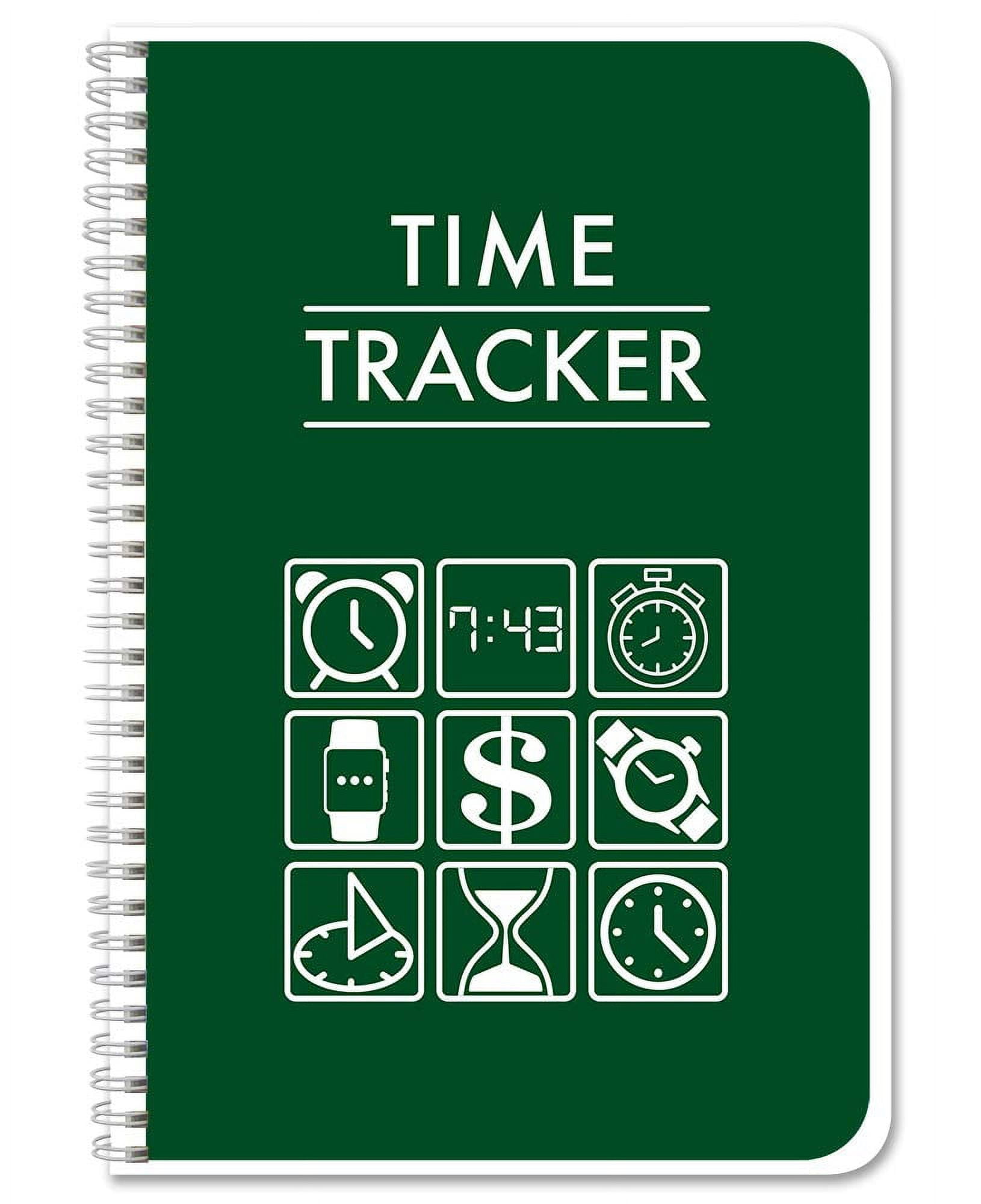 BookFactory Time Tracker Notebook - Work Hours Log, 100 Pages (6x9 ...