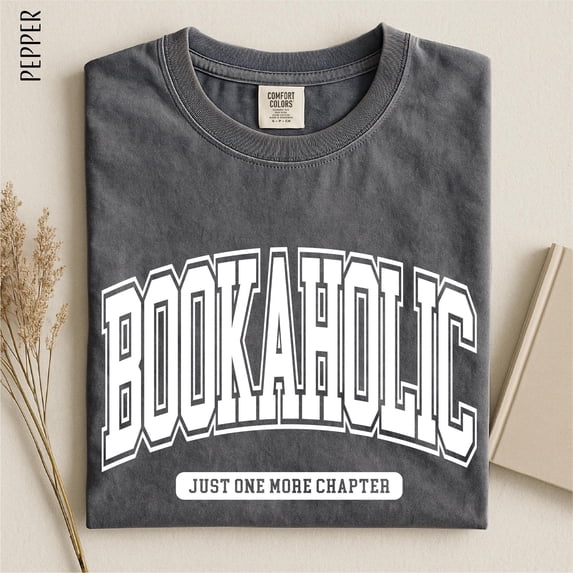 Bookaholic Vintage Books T-Shirt, Floral Ribbon Reading Design ...