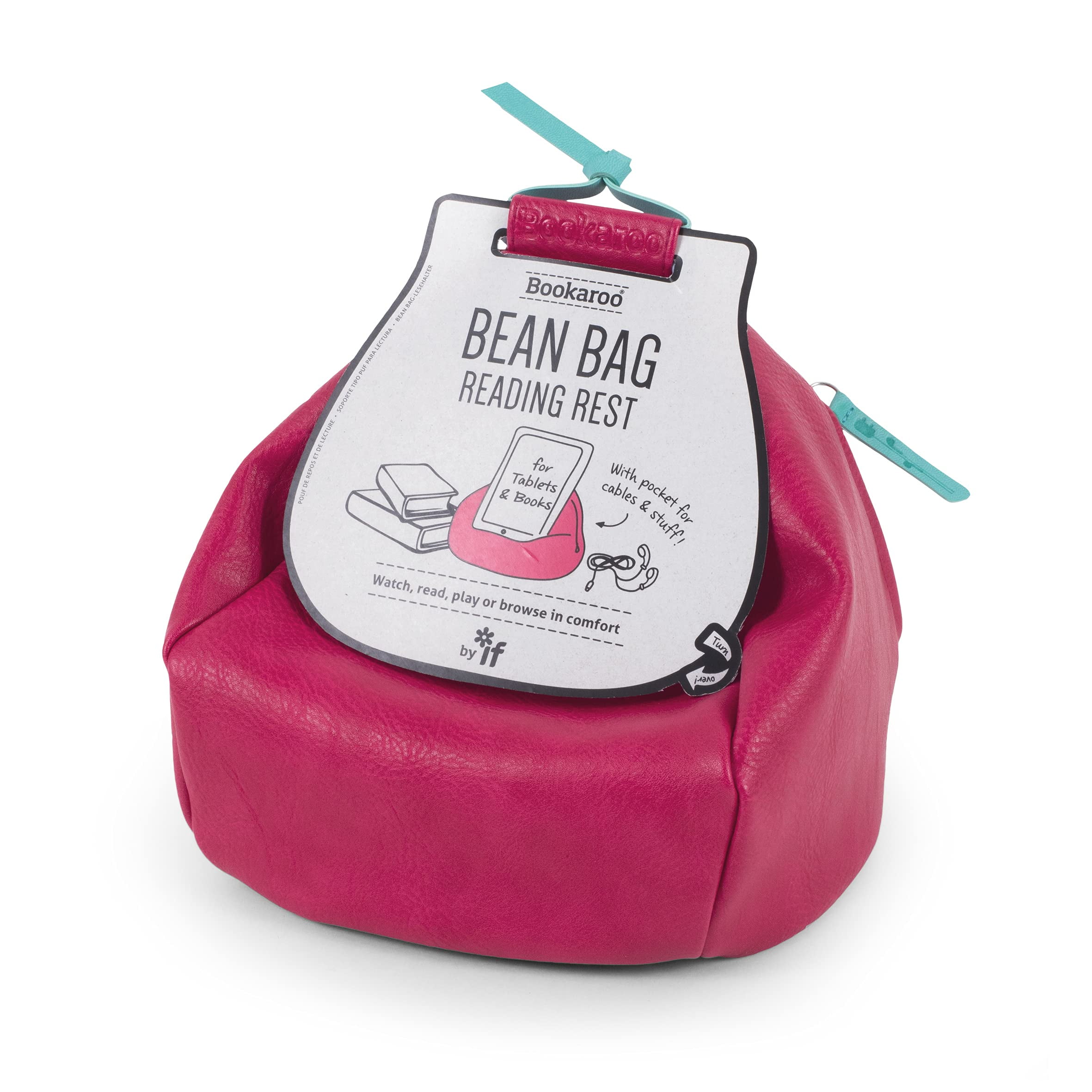 Bookaroo Bean Bag Reading Rest Pink and Mint - Walmart.com