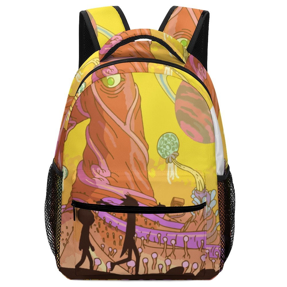 Bookbag Rick and Morty Backpack with Safety Whistle, Comfortable Cute ...