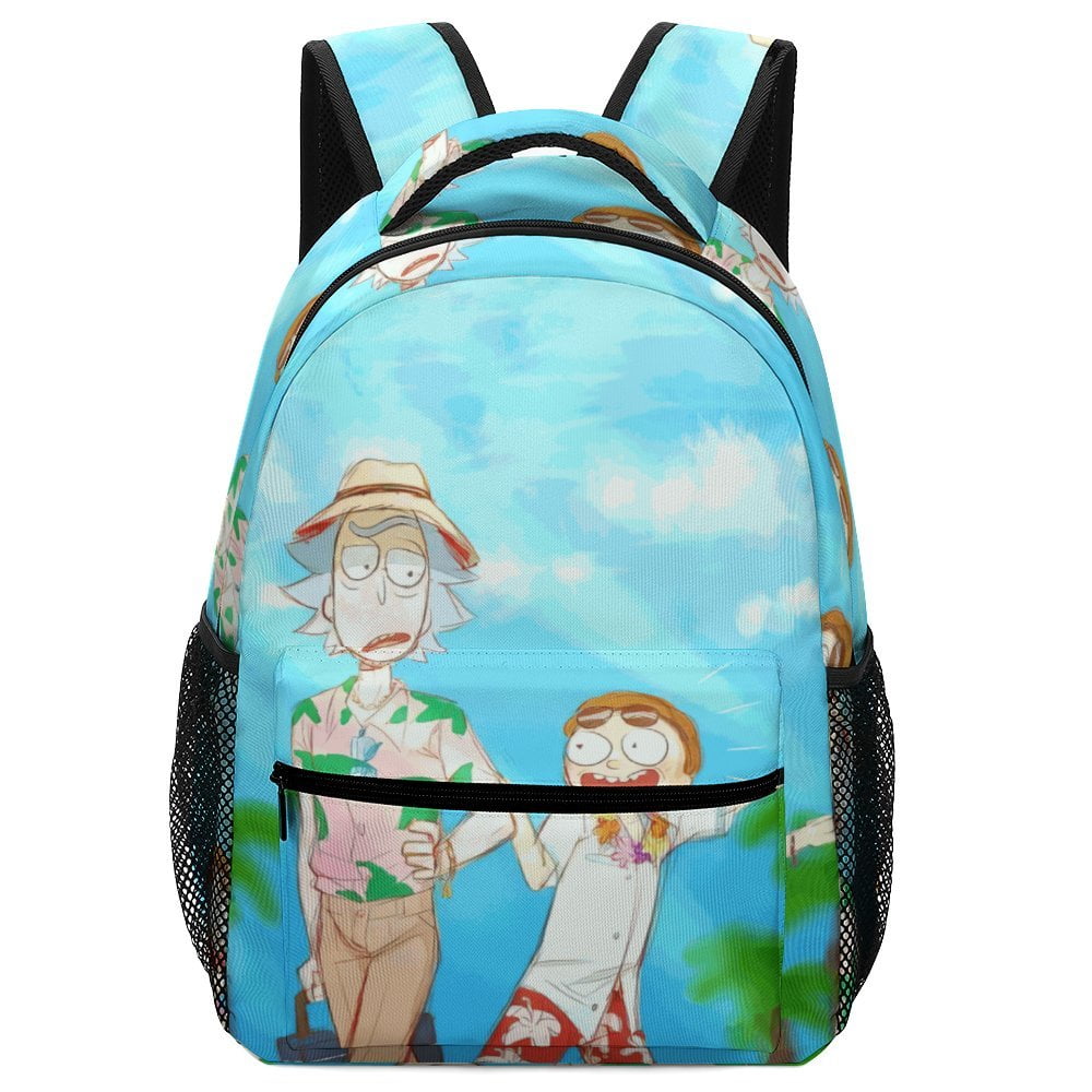 Bookbag Rick and Morty Backpack with Safety Whistle, Comfortable ...