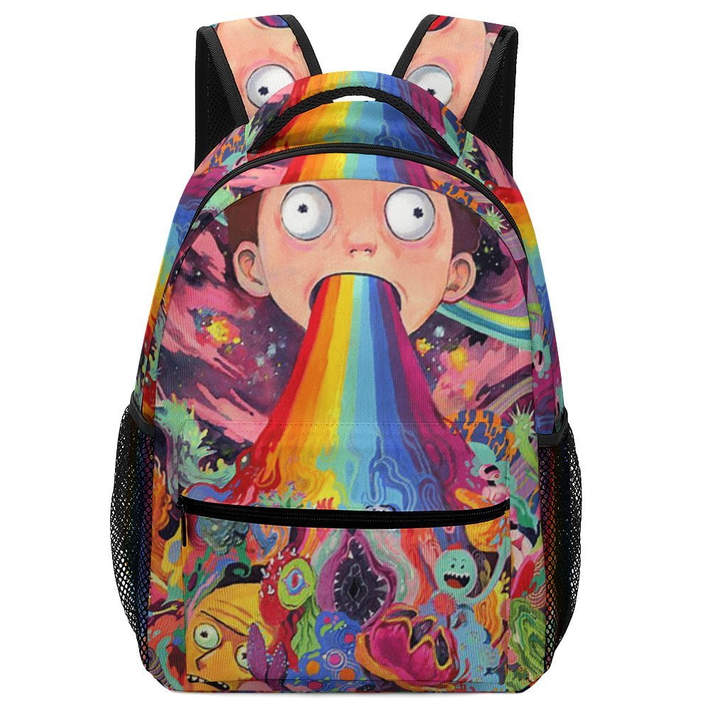 Bookbag Rick and Morty Backpack with Safety Whistle, Comfortable ...