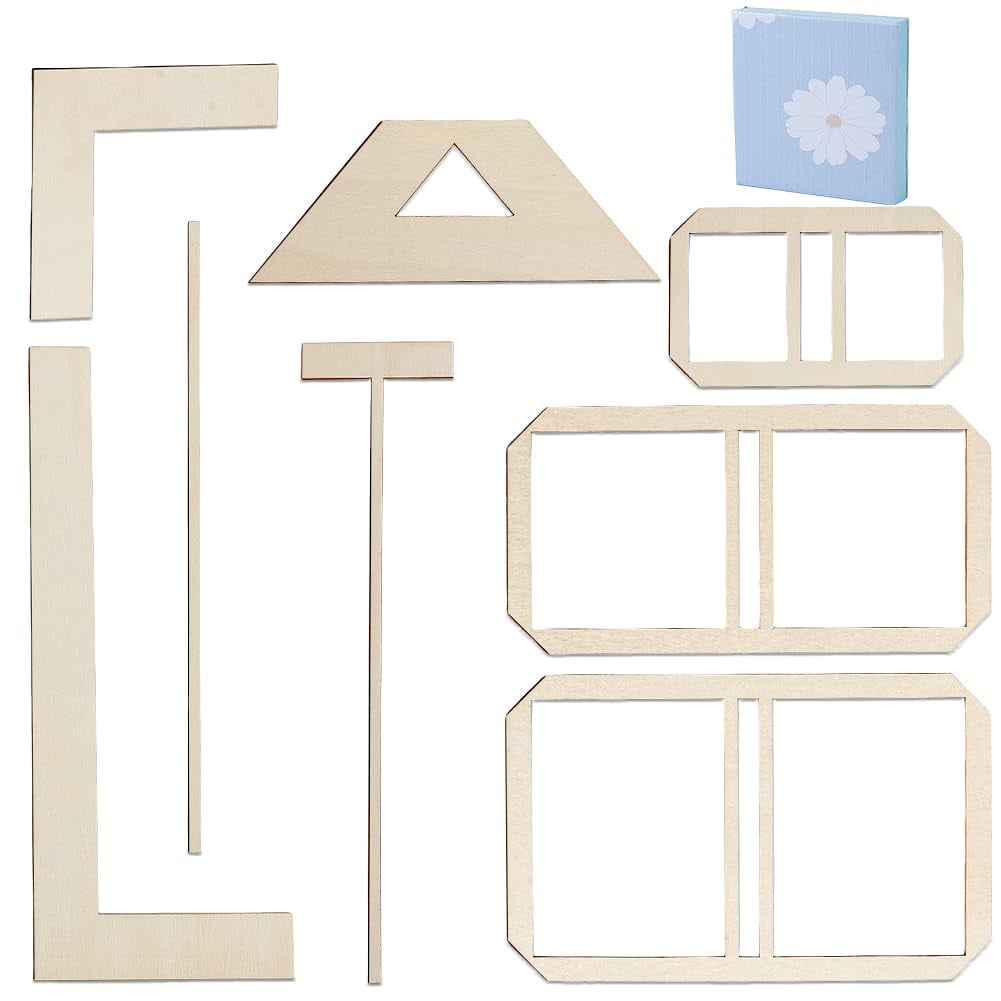 Bookbinding Easy Scrapbooking Tool Wood L-Shaped Ruler T-Shaped Ruler ...