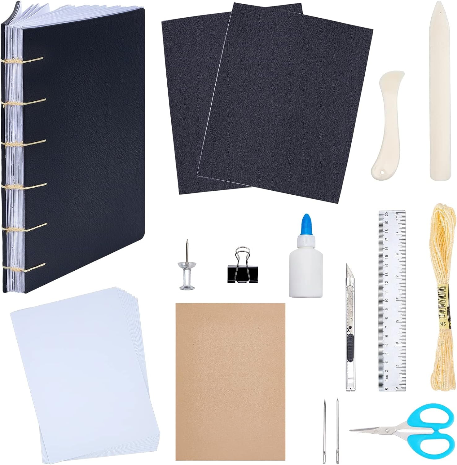 Bookbinding Kit for Beginners, Hand Bookbinding Diary Notebook Supplies, Complete Bookbinding ...