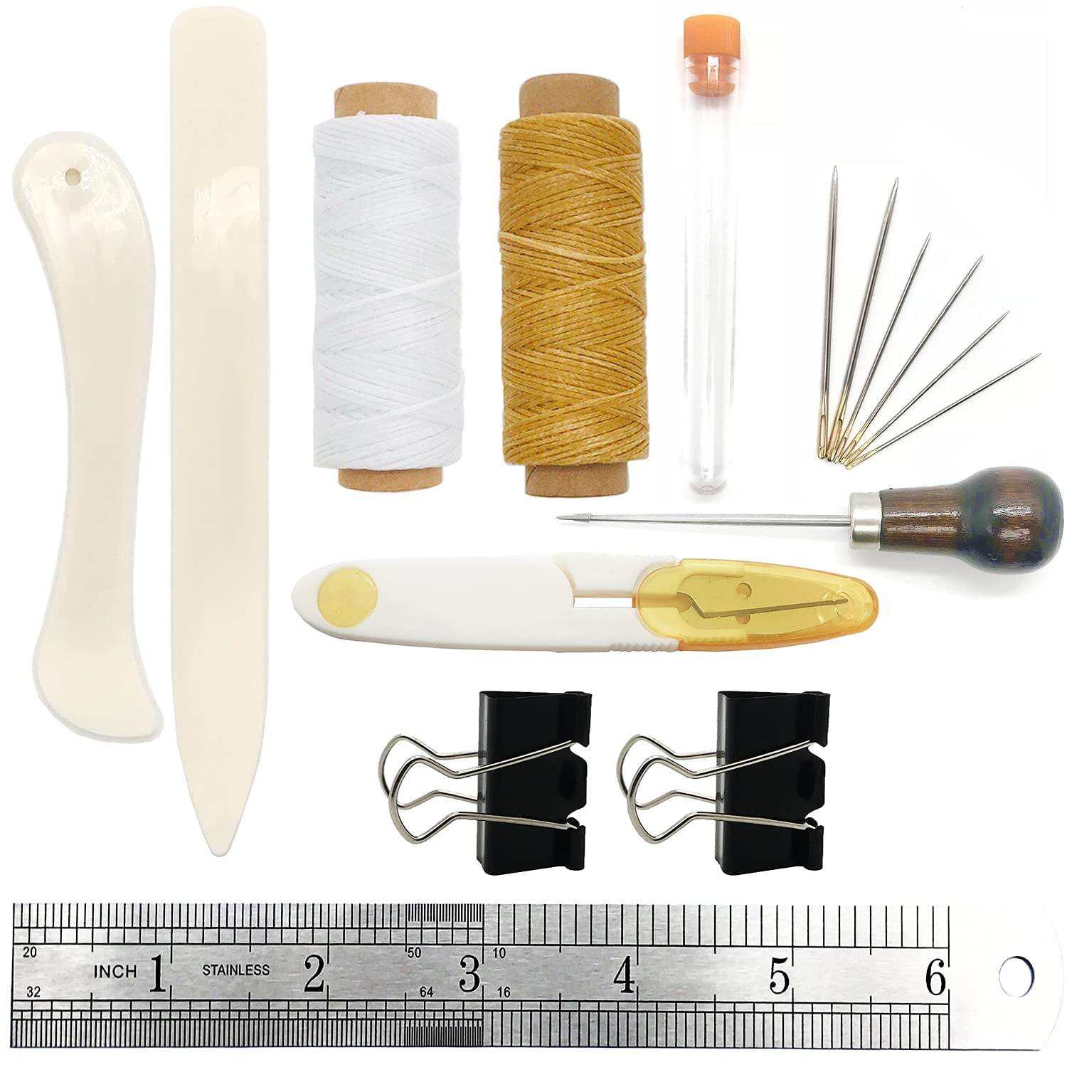 Bookbinding Tools, 16 Pieces SSF20 Starter Tools Set Bone Folder Paper ...